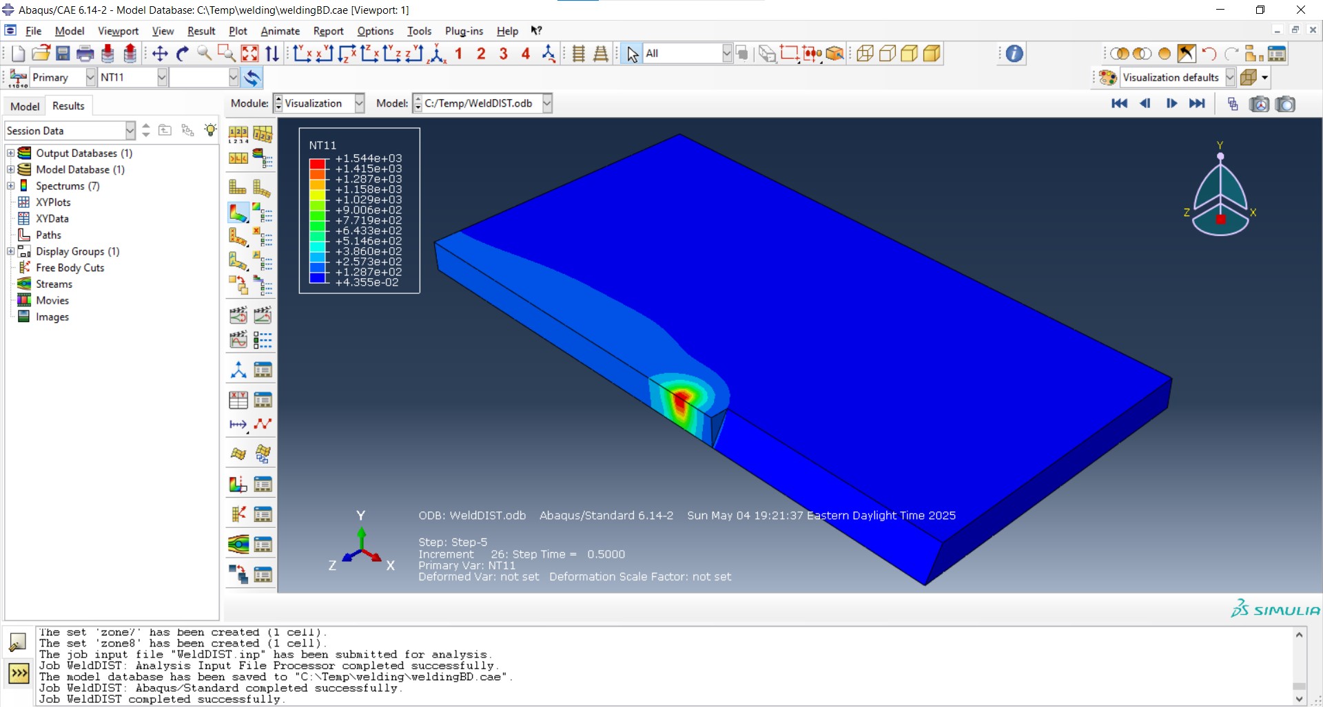 Welding Simulation Abaqus file