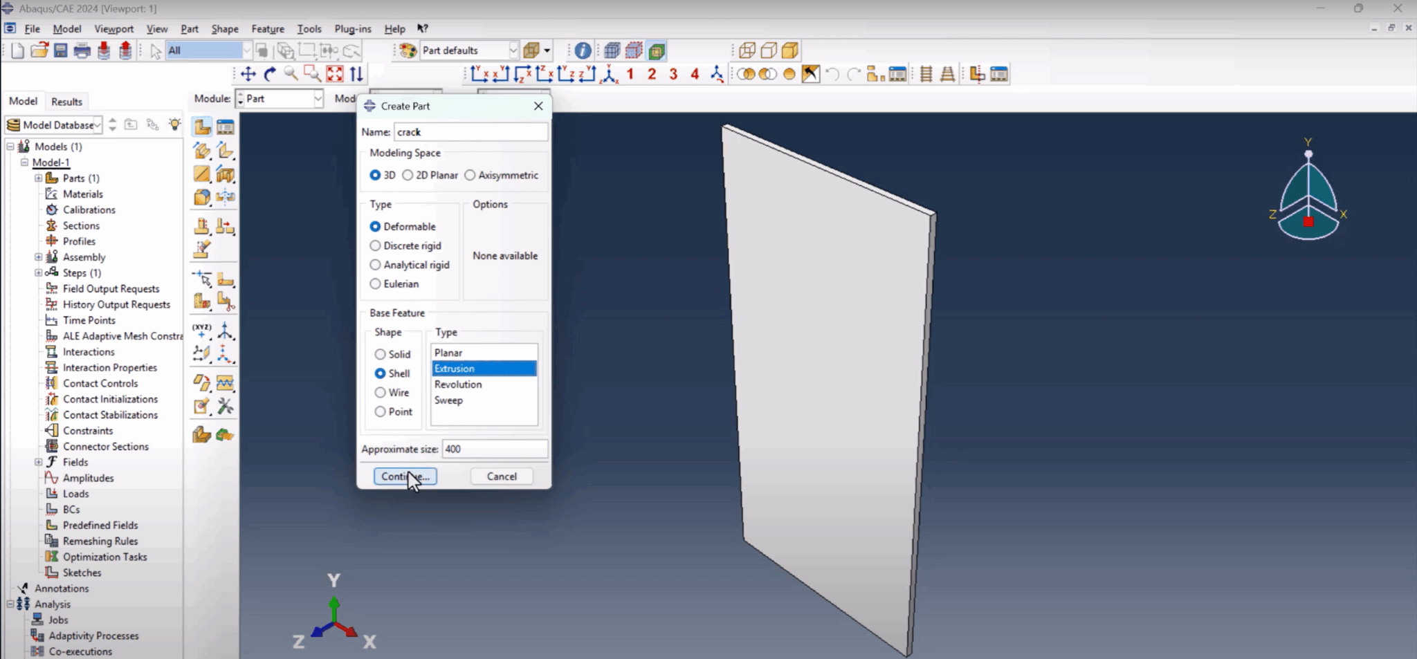 3D Crack Growth Abaqus XFEM Simulation – Full Tutorial