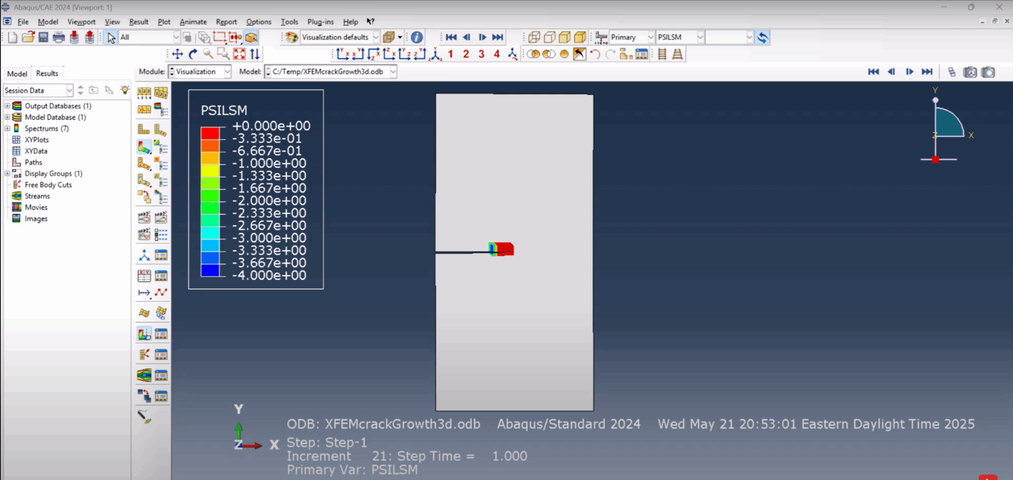 3D Crack Growth Abaqus XFEM Simulation – Full Tutorial