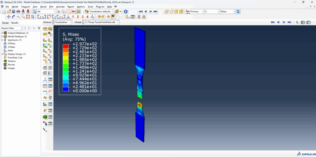 Weld Tensile Test Simulation Files for Abaqus (2024 & 6.14)