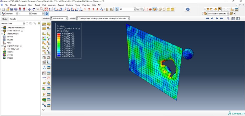 Abaqus Explicit High Velocity Bullet Impact Simulation Files
