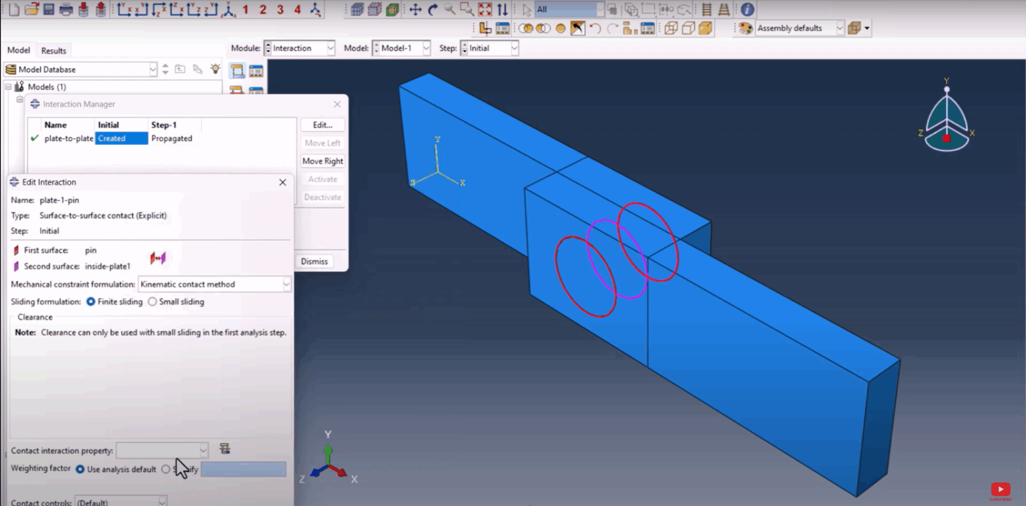 Shear Failure Simulation in Abaqus – Full Pin Analysis Guide