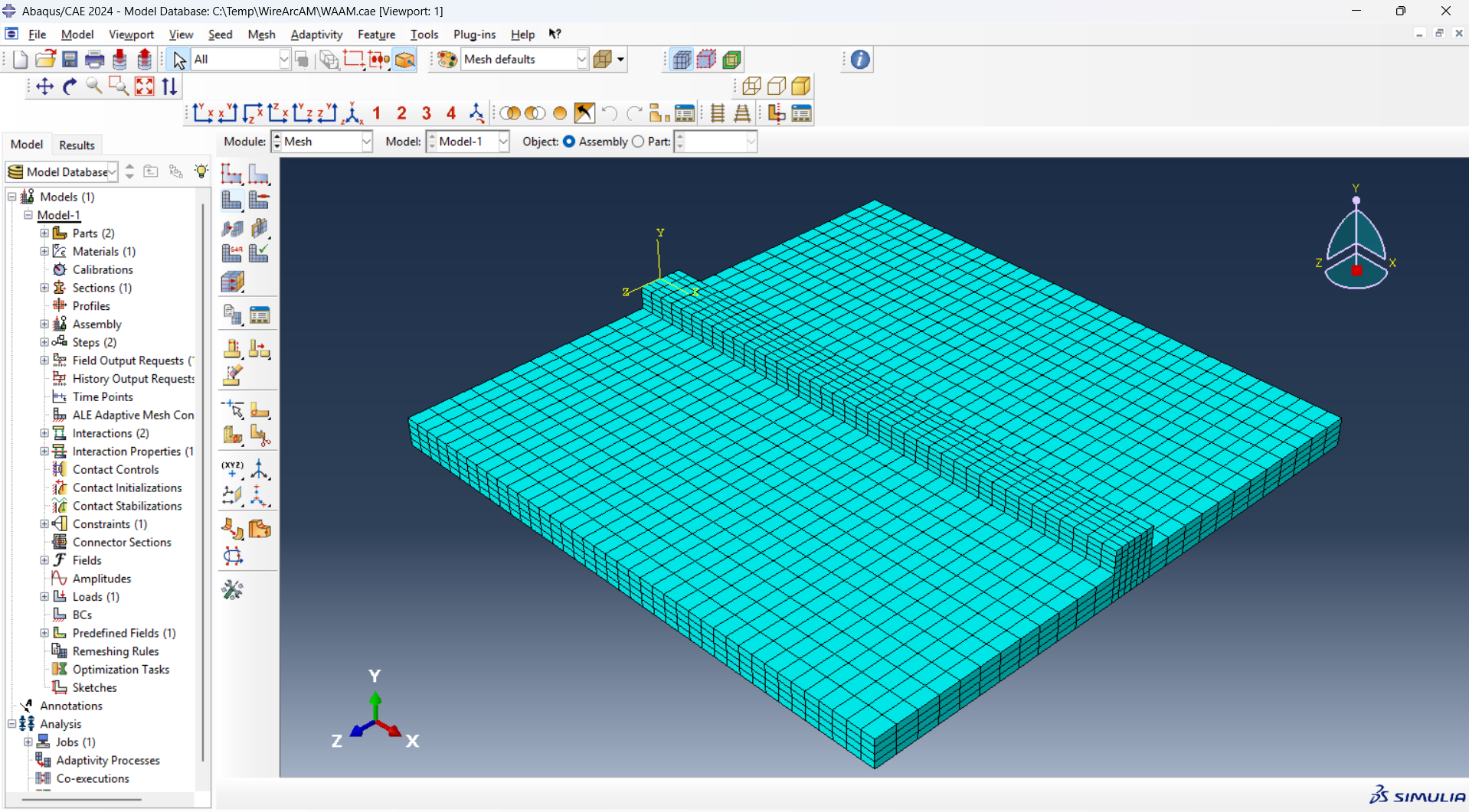 Abaqus WAAM DFLUX Subroutine Simulation Files for Additive Manufacturing