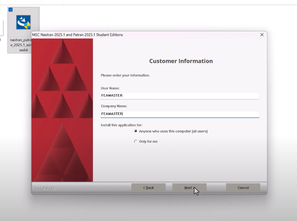 MSC Patran Nastran 2025 Installation — Full Student Guide